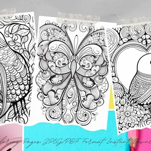Cute Animal Doodles Clipart, Animal Kawaii Cute Doodle Coloring Page ...