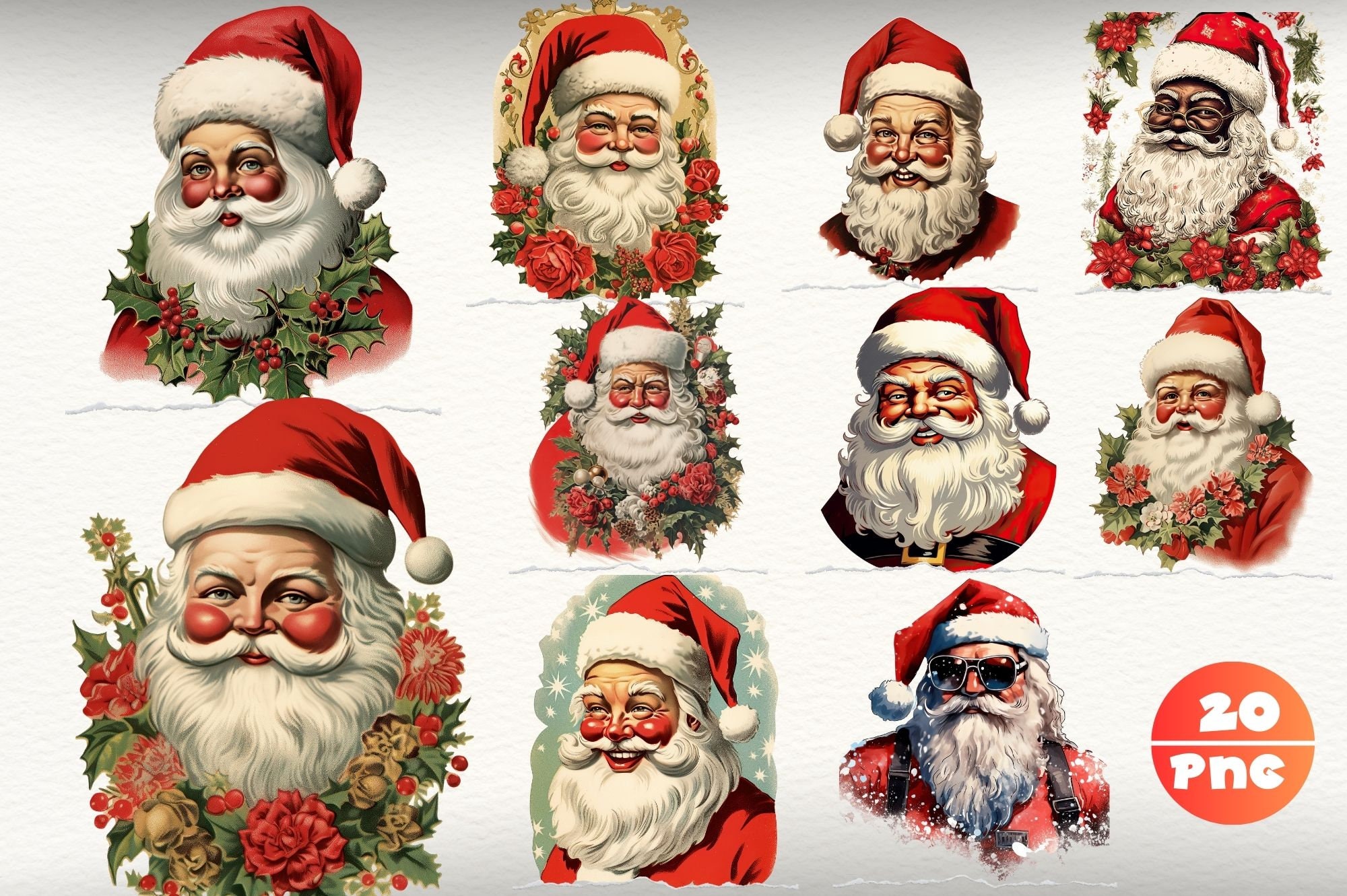 Vintage Santa Claus Clipart Christmas for Junk Journal - Etsy