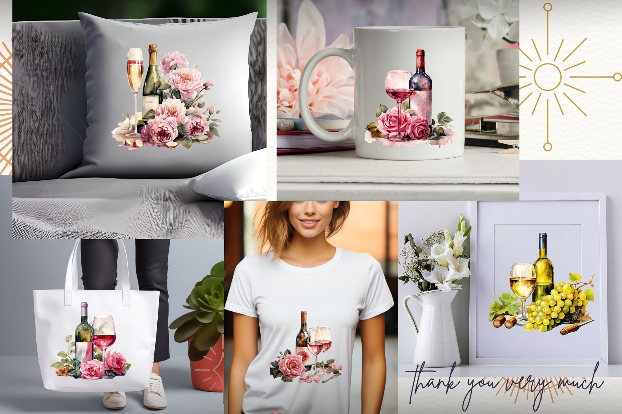 Celebration Watercolor Clipart, Watercolor Party Clipart, Wedding ...