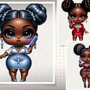 African American Chibi Working Woman, African American Manga Chibi ...
