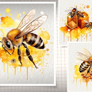 Honey Bee Clipart, Bumblebee Spring Garden Bee and Noney, Honey Bee ...