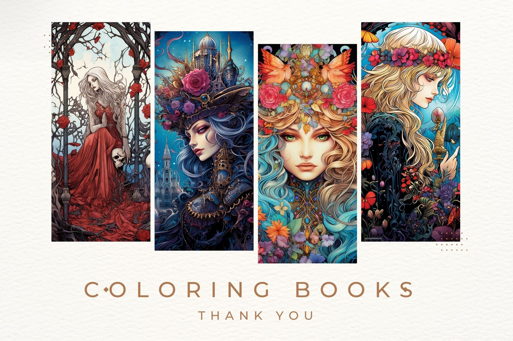 Gothic Princess Coloring Pages Fairy Princess Gothic Beauty - Etsy