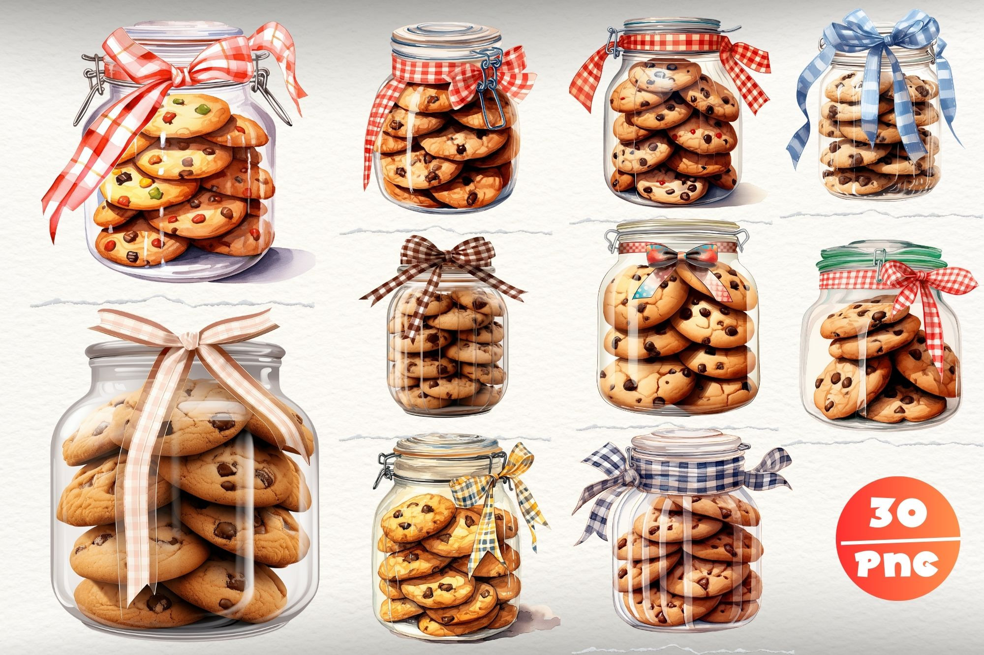Cookie Jar Clipart, Watercolor Jar of Sweets Clipart, Candy Jar Clipart ...