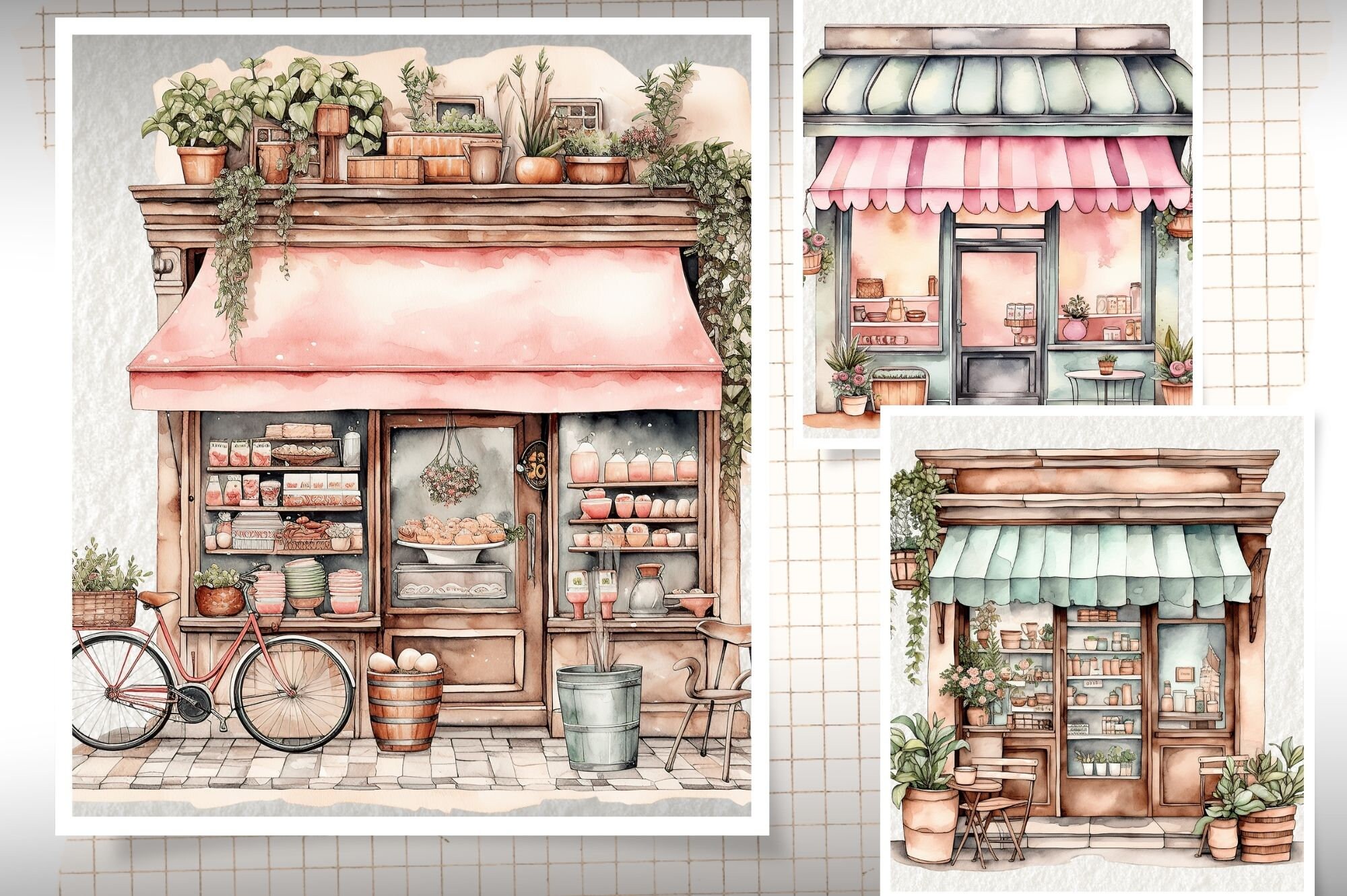 Coffee Shop Clipart Coffee Shop Portraits Coffee Shop Arts - Etsy