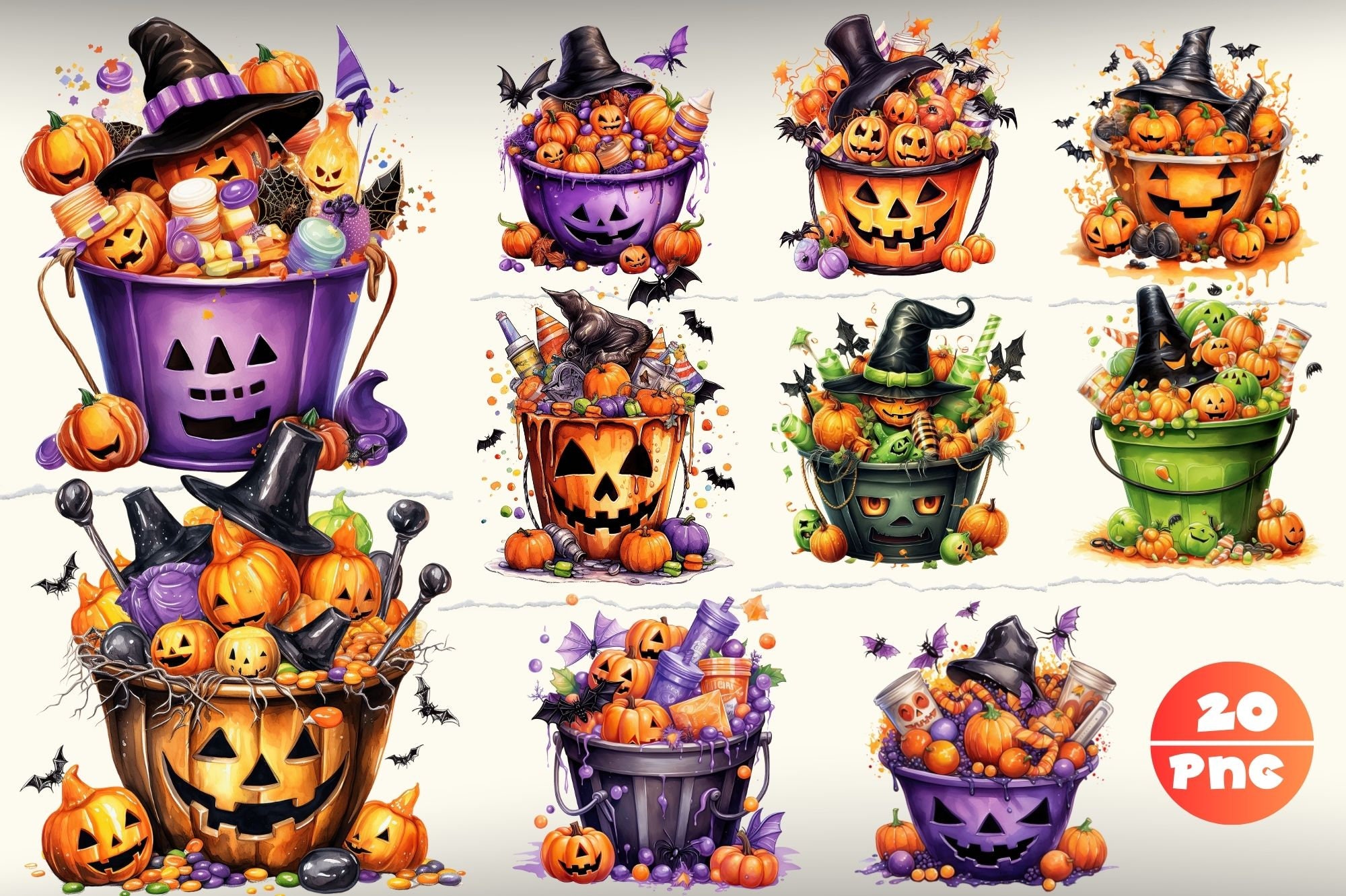 Candy Bucket Halloween, Rick or Treat Candy Bucket, Halloween ...