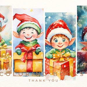 Elf Christmas Day Happy Coloring Pages, Cute Christmas Elf Coloring ...