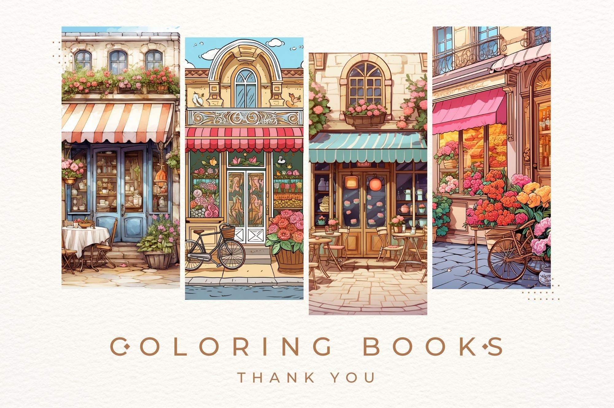 Vintage Bakery Shop Coloring Pages, French Patisserie Pastry Coloring ...