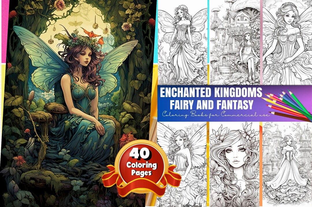Enchanted Kingdoms Fairy Fantasy Coloring Pages, the Kingdom of Terra ...