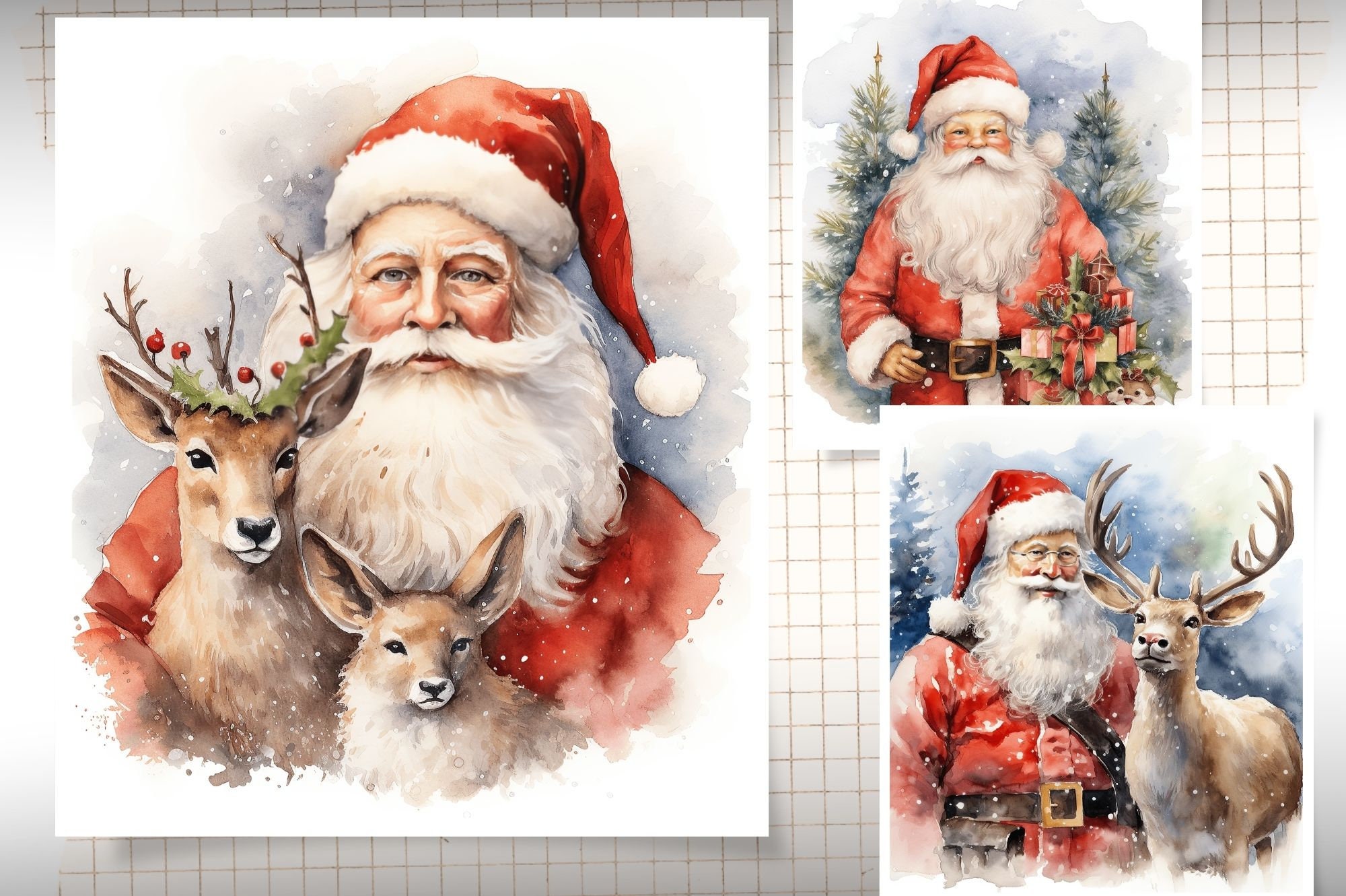 Santa Clip Art Christmas Santa Winter Santa Claus PNG - Etsy
