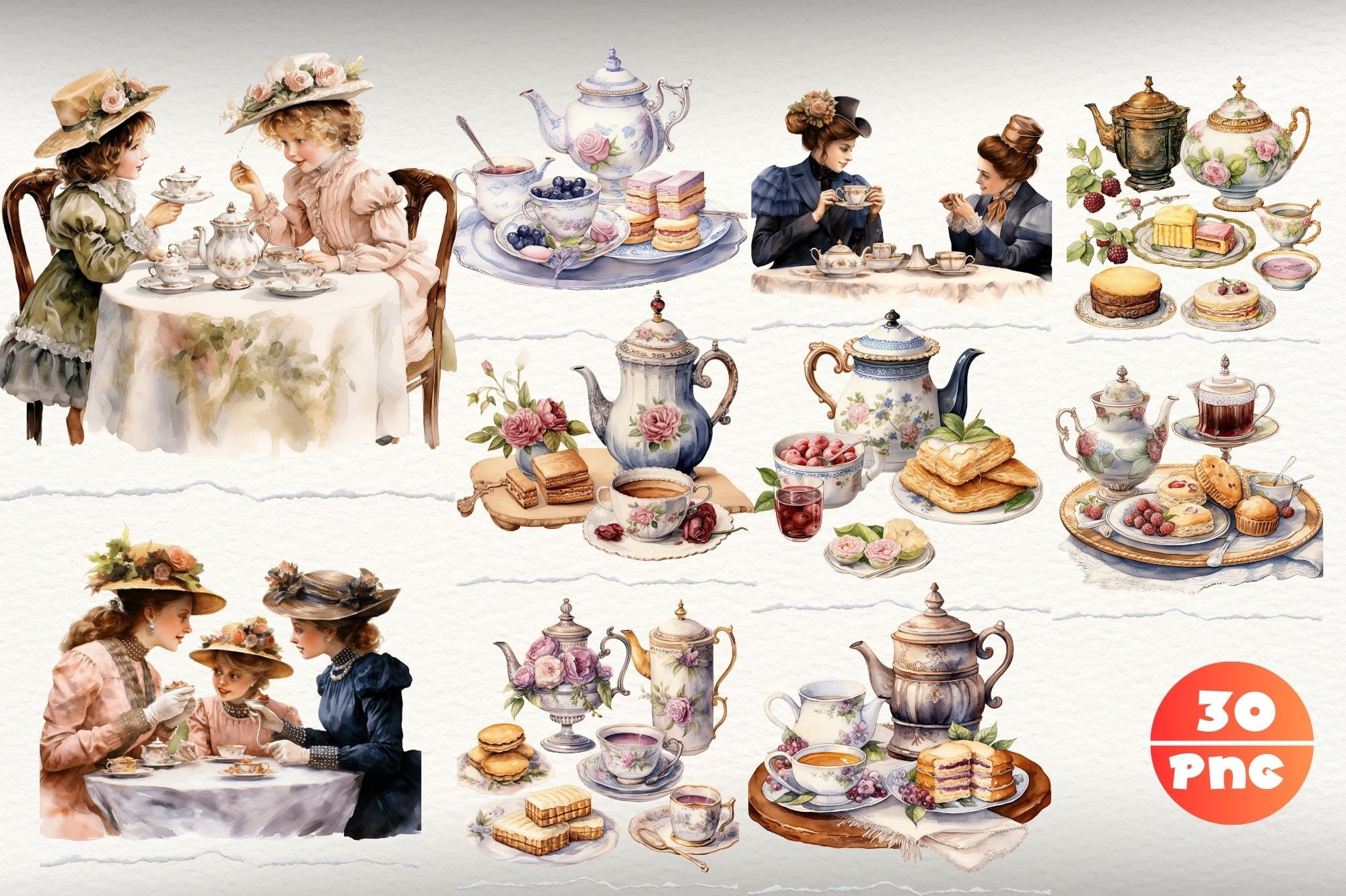 Victorian Tea Party Clip Art