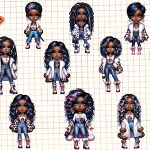 African American Manga Chibi Character, Sassy Attitude, Fashionable ...