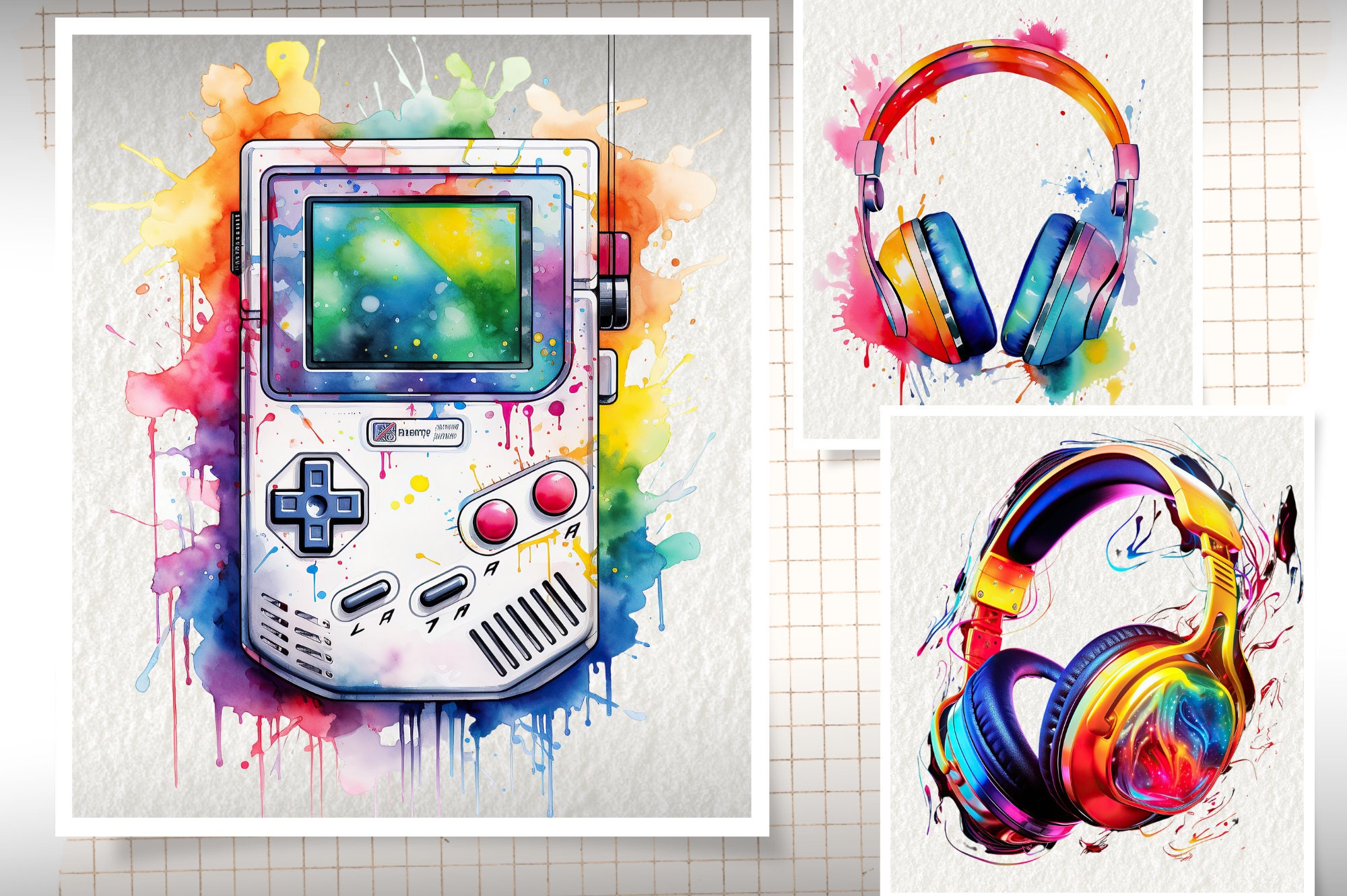 Gaming Controller Watercolor Clipart, Digital Download, Boy T-shirt ...