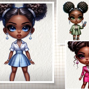 African American Chibi Working Woman, African American Manga Chibi ...