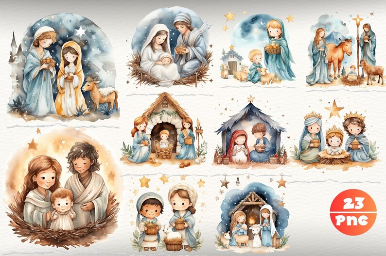 Nativity Scene Cartoon Clipart , Christmas Nativity Clipart, Oh Holy ...
