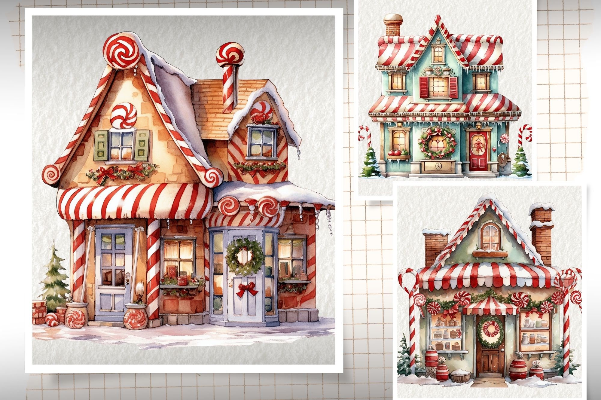 Christmas Bakery Shop Clipart, Bakery Shop, Xmas Storefront Clipart ...