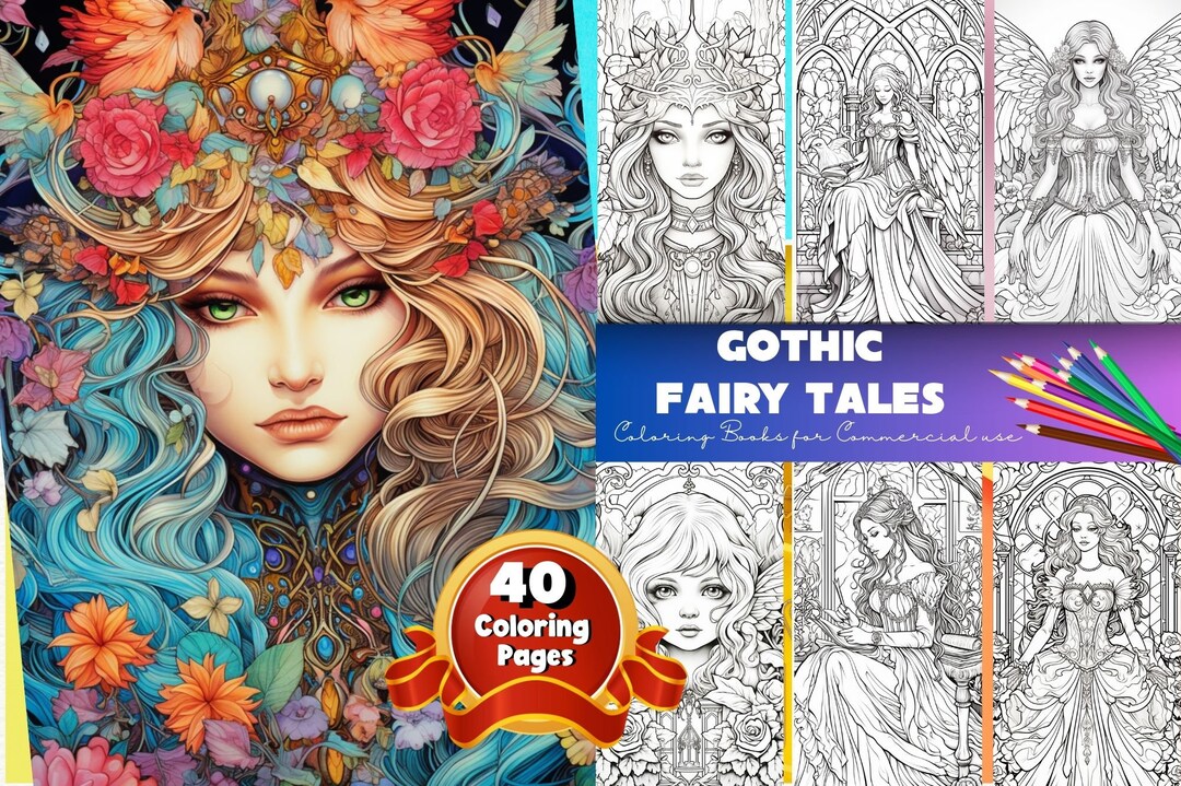 Gothic Princess Coloring Pages, Fairy Princess Gothic Beauty, Fairy ...