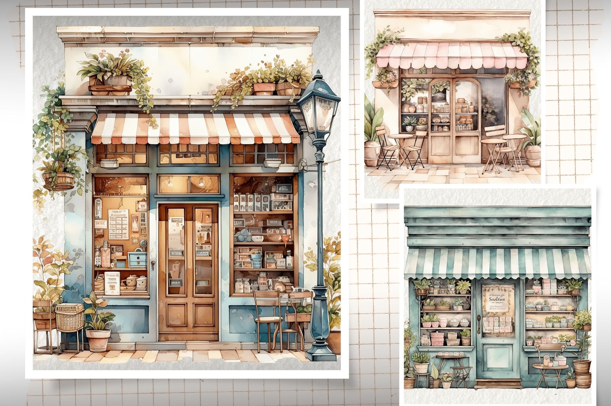 Coffee Shop Clipart Coffee Shop Portraits Coffee Shop Arts - Etsy