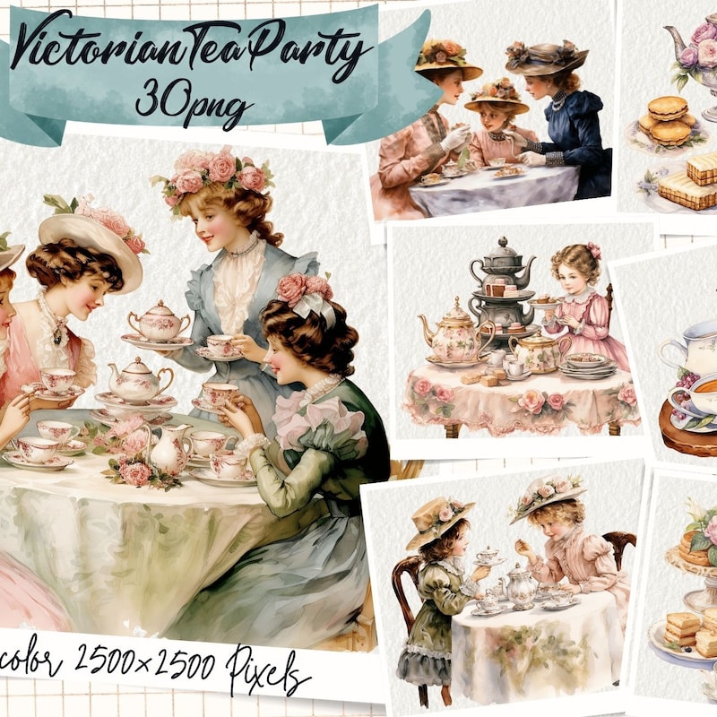 Tea Party Clip Art - Etsy