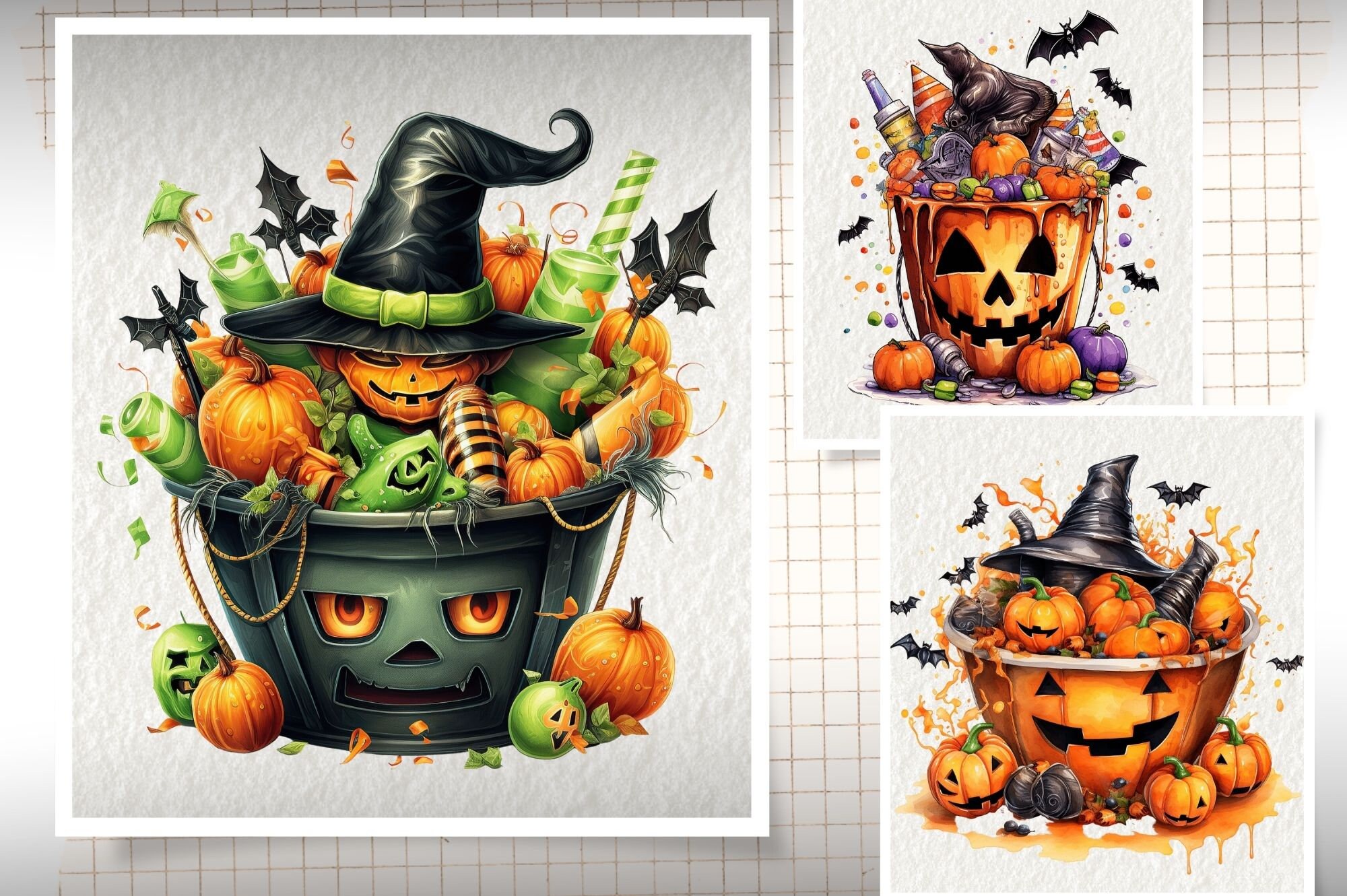 Candy Bucket Halloween, Rick or Treat Candy Bucket, Halloween ...