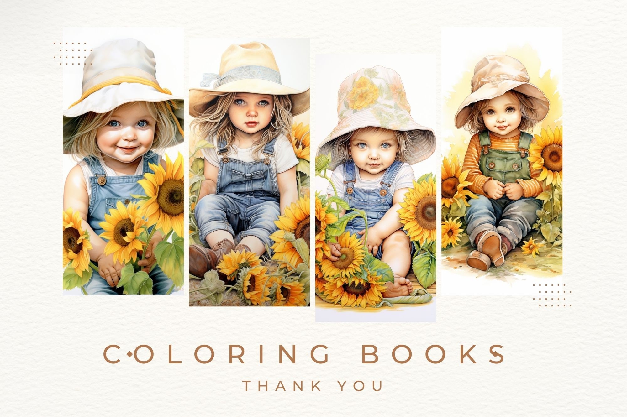 Cute Girls Sunflowers Coloring Pages Adults Kids Coloring - Etsy