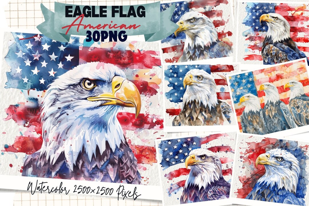 USA Patriotic Eagle Flag PNG Transparent Clipart Abstact Design ...