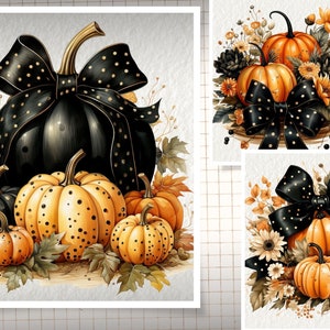 Watercolor Pumpkins Clipart, Autumn Clipart, Fall Clipart, Fall ...