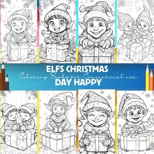 Elf Christmas Day Happy Coloring Pages, Cute Christmas Elf Coloring ...