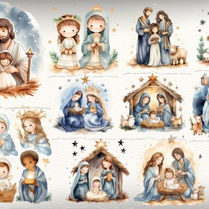 Nativity Scene Cartoon Clipart , Christmas Nativity Clipart, Oh Holy ...
