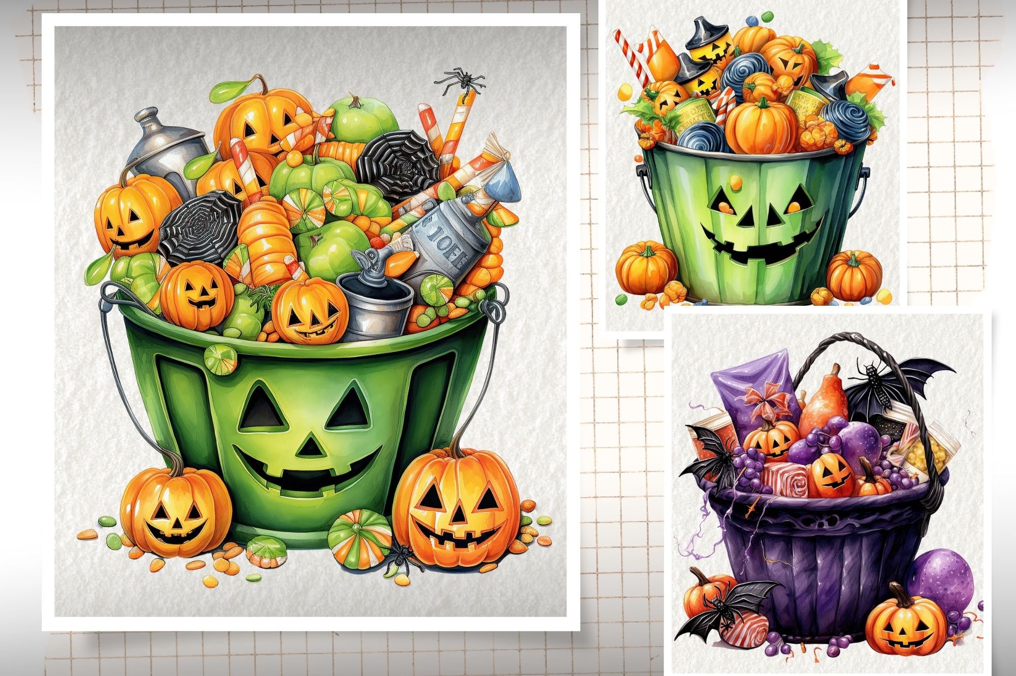 Candy Bucket Halloween, Rick or Treat Candy Bucket, Halloween ...