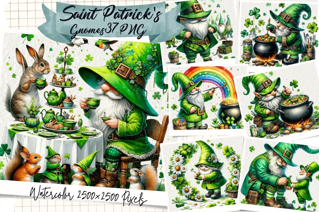 St. Patrick's Day Models Clipart Pack, Transparent PNG, High Quality ...