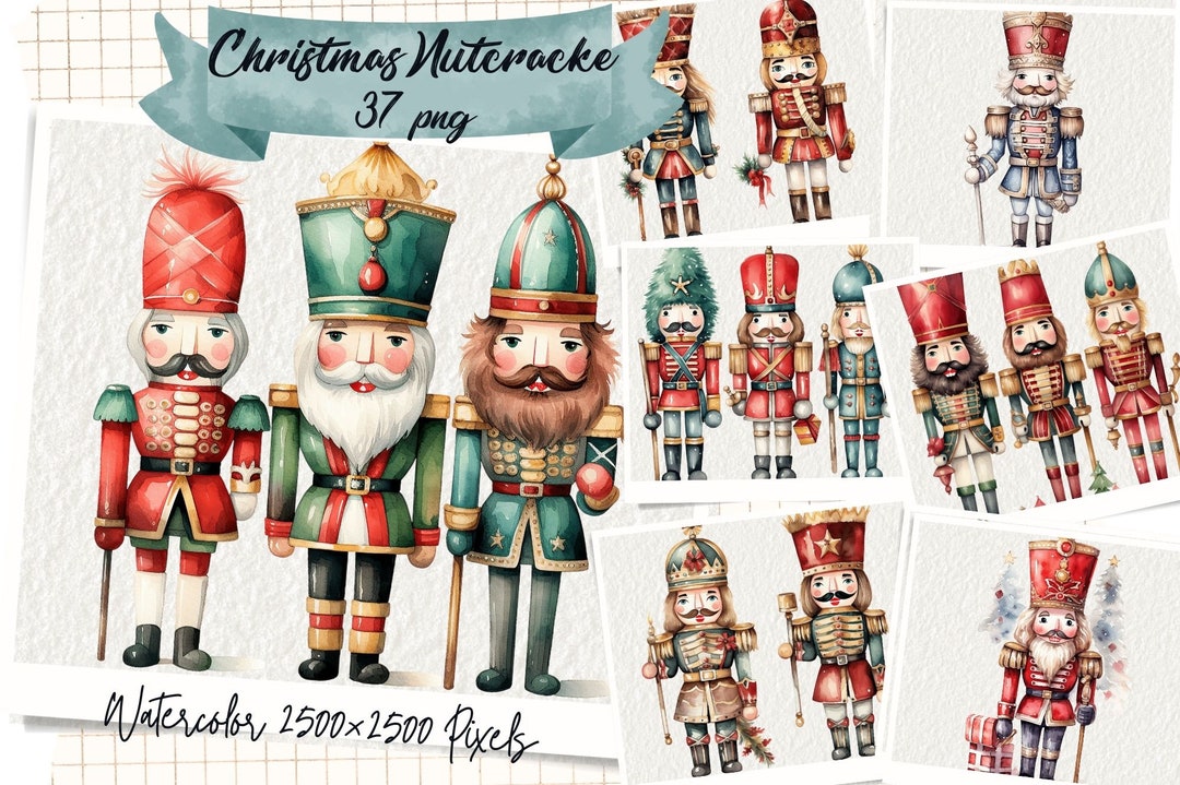 Christmas Nutcracker Clipart Pack, Nutcracker Clipart, Christmas ...