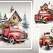 Christmas on the Farm Clipart, Christmas Truck PNG, Watercolor Clipart ...