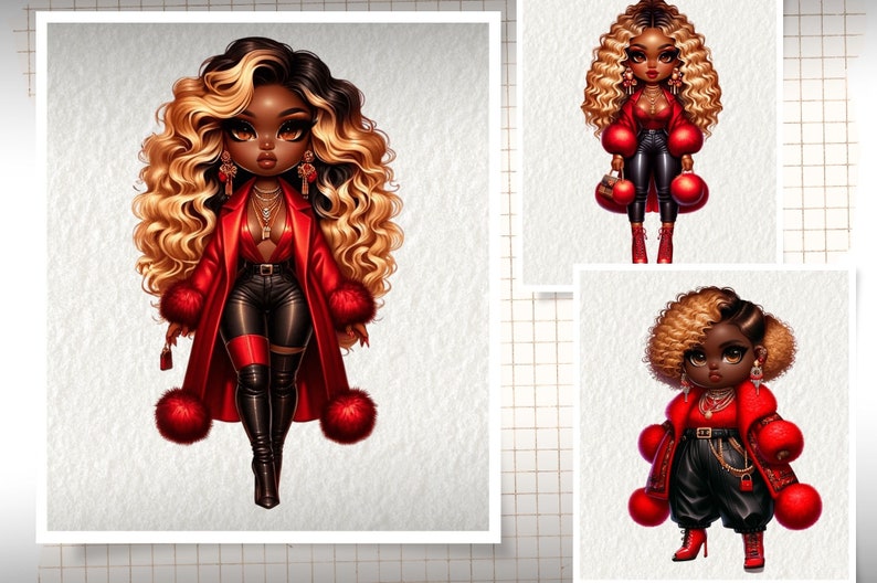 African American Chibi Woman, Chibi Black Women, Chibi Doll, Chibi Doll ...