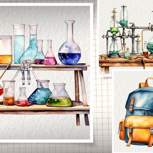 Back to School Clipart, School Watercolor Clipart, School Clipart PNG ...