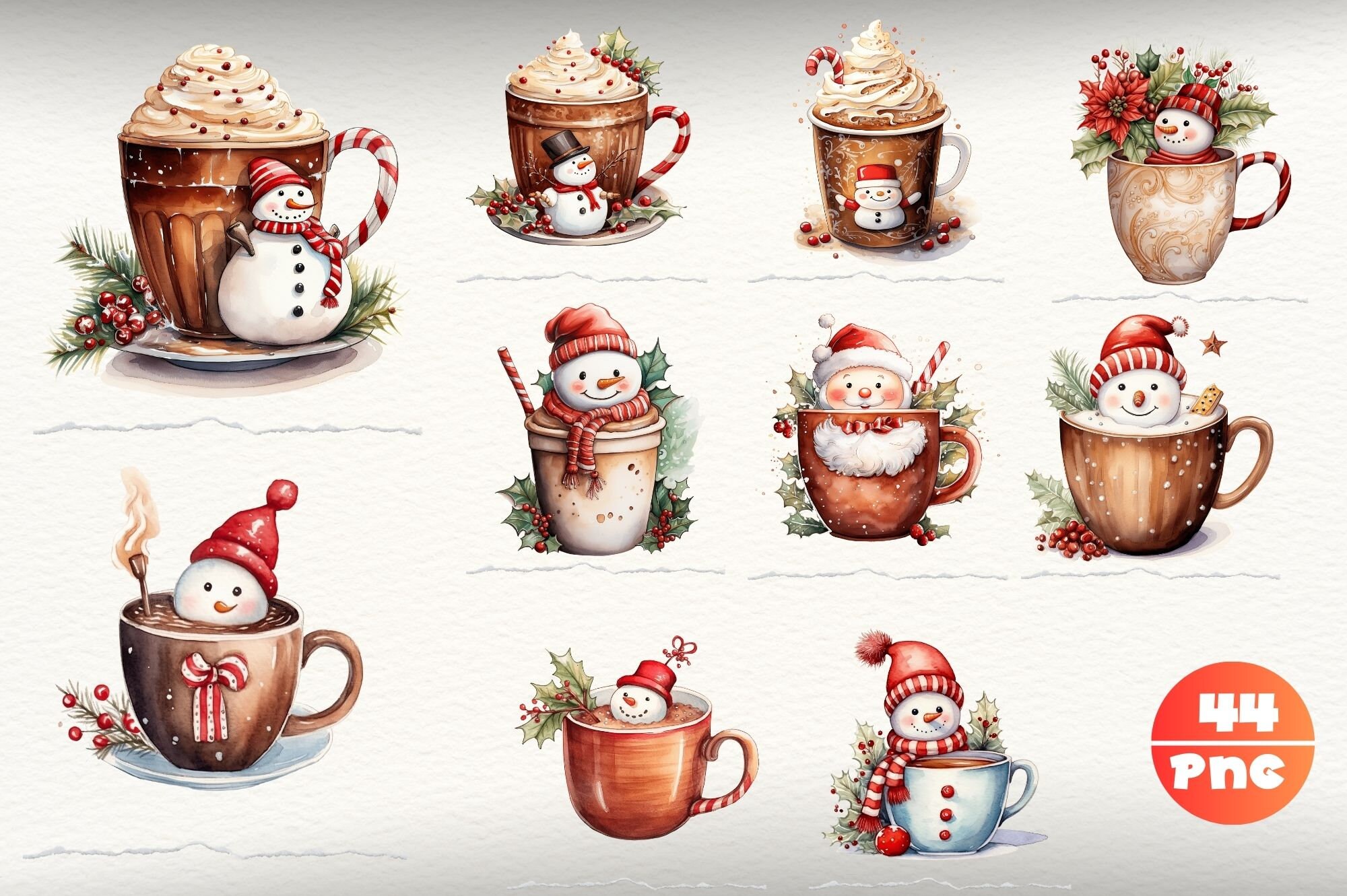 Watercolor Hot Chocolate Clipart, Hot Cocoa Clipart, Hot Chocolate ...