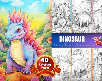 Dinosaur Coloring Book Printable Coloring Sheets, Kids Activity Book ...