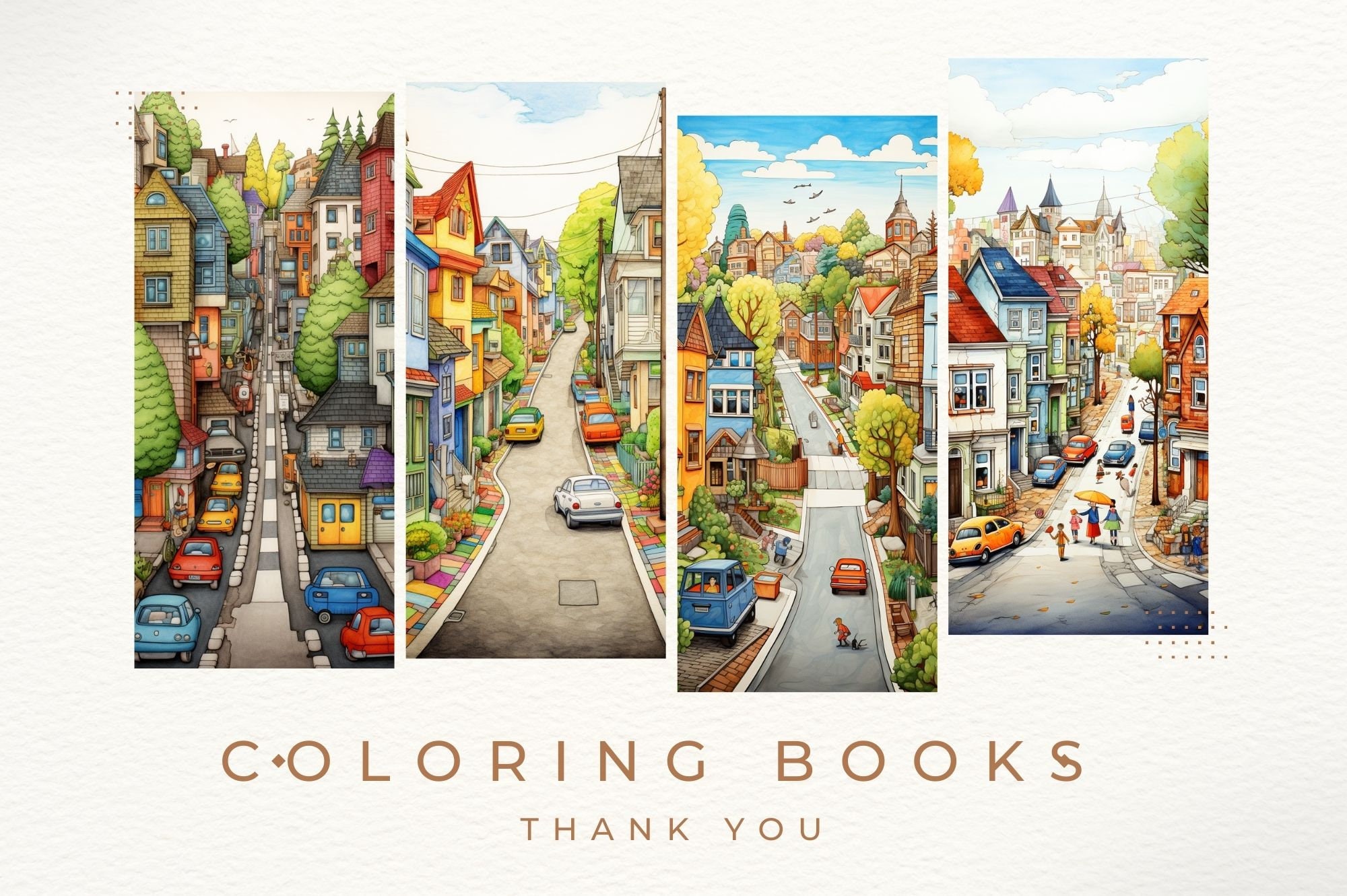 Peaceful City Coloring Pages City Life Coloring Pages Adults - Etsy