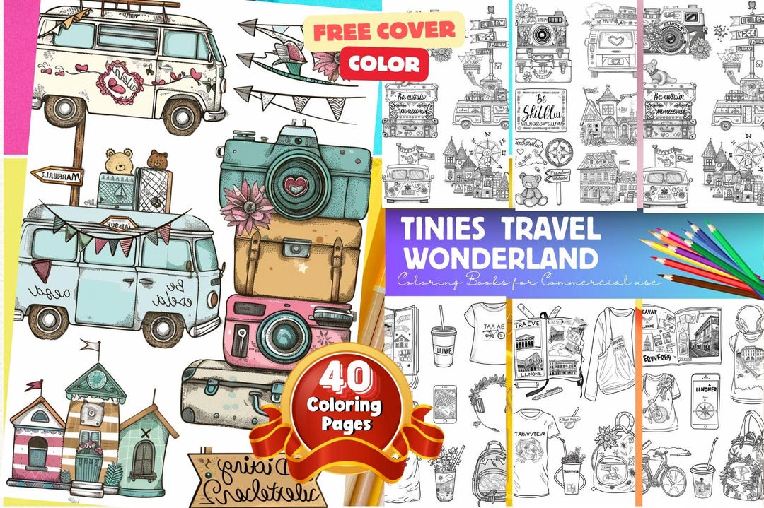 Travel Wonderland Coloring Pages, Travel Coloring Pages, Printable ...