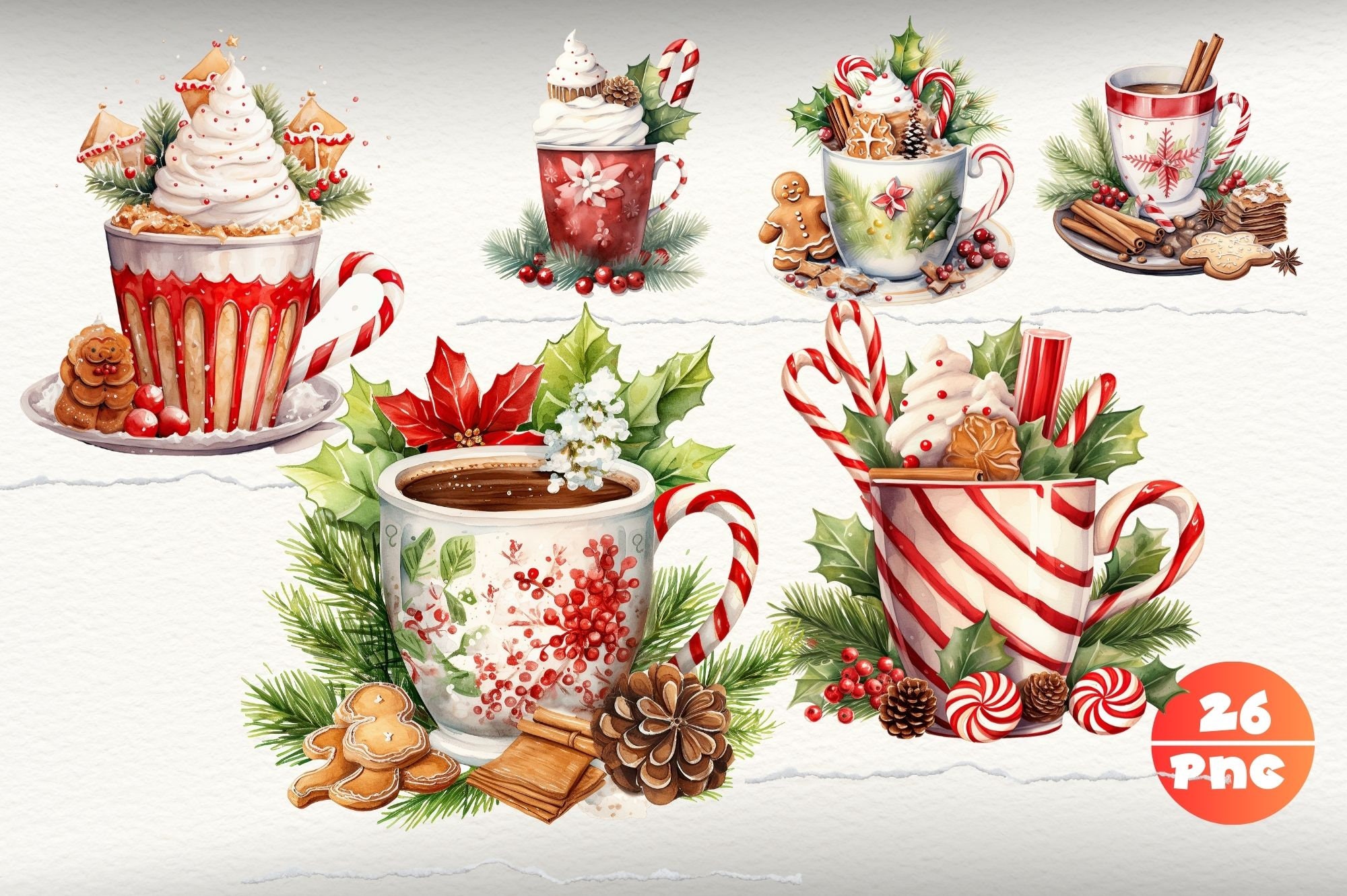 Christmas Winter Cup Clipart Christmas Cup Santa Claus - Etsy