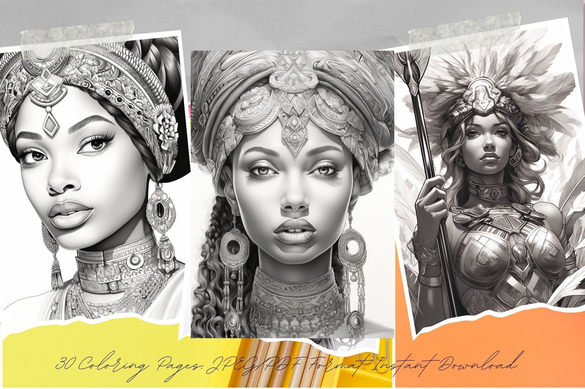 African Queen Coloring Pages, Black Woman Coloring Pages, African ...