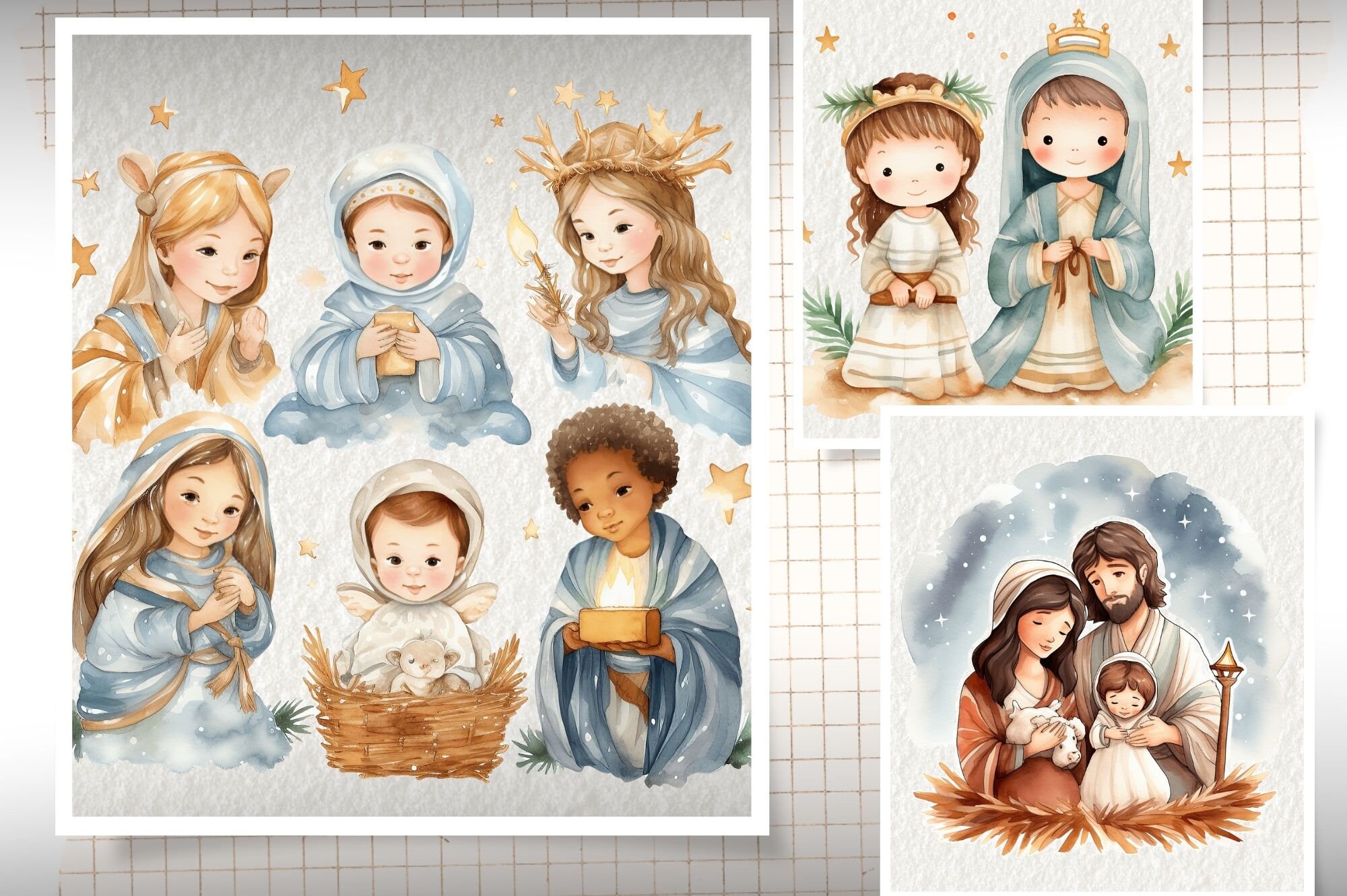 Nativity Scene Cartoon Clipart , Christmas Nativity Clipart, Oh Holy ...