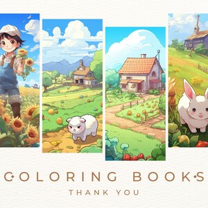 Cute Kawaii Farming Coloring Pages, Farming, INSTANT DOWNLOAD, Kawaii ...