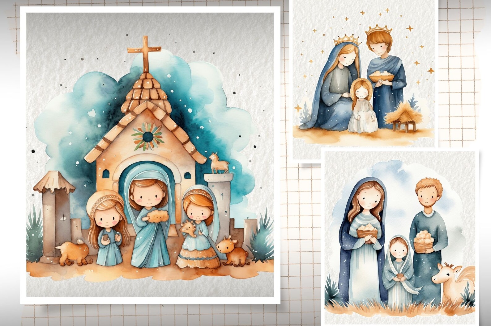 Nativity Scene Cartoon Clipart , Christmas Nativity Clipart, Oh Holy ...