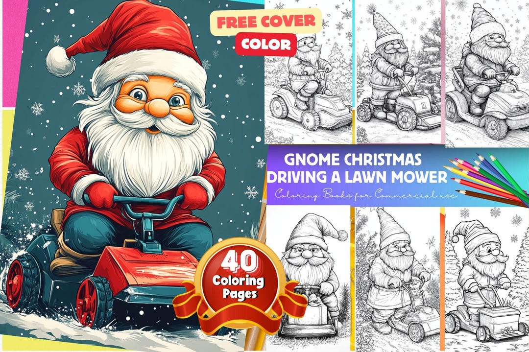 Christmas Gnomes Adult Coloring Pages, Digital Downloads, Grayscale ...