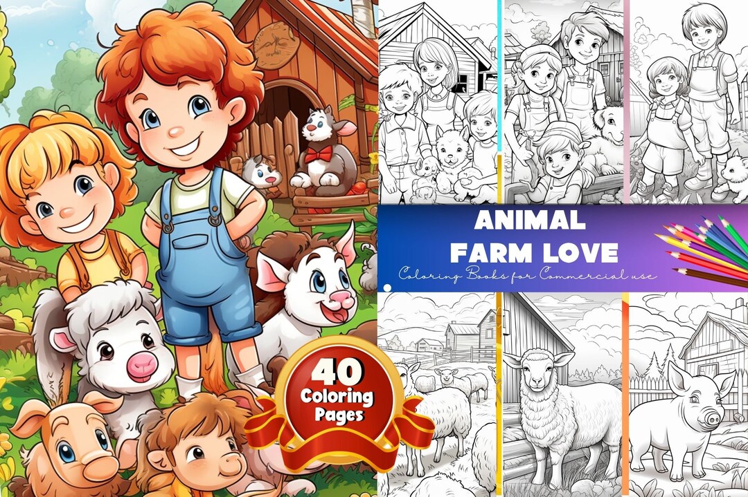 Farm Animals Coloring Pages, Farm Life Coloring Pages, Cow Chicken ...