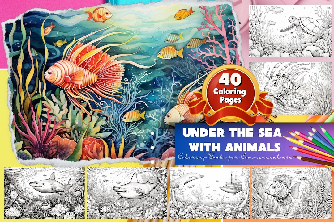 Under the Sea Coloring Pages Printable, Ocean Animal Coloring Pages ...