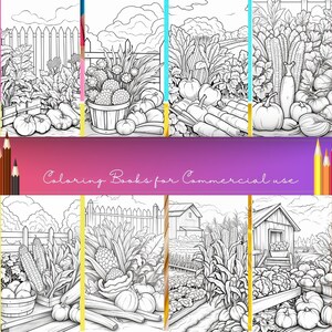Vegetable Garden Coloring Page, Garden Coloring, Farm Coloring Sheet ...