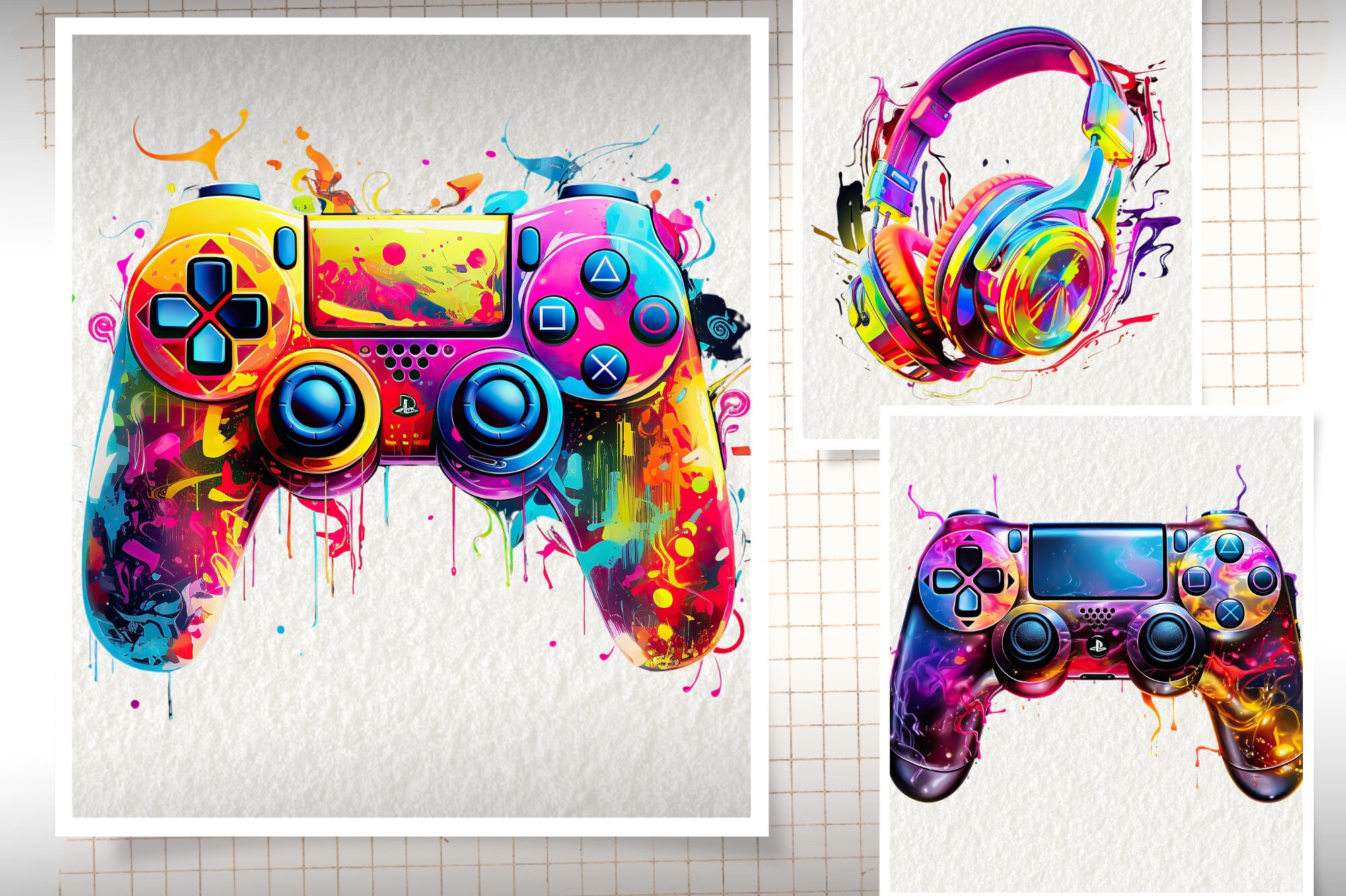 Gaming Controller Watercolor Clipart, Digital Download, Boy T-shirt ...