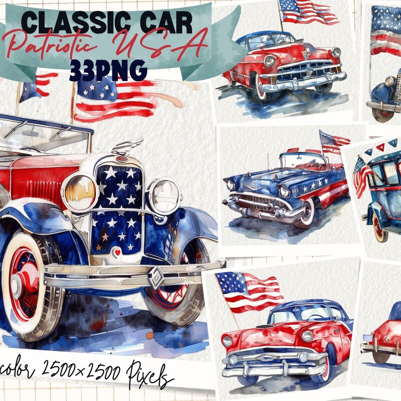 Classic Car Show Clipart - Etsy