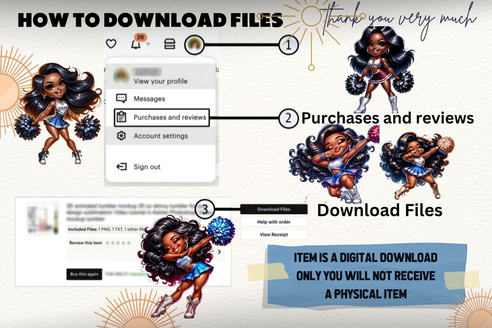 African American Chibi Cheerleader Clipart, Chibi Black Women, Chibi ...